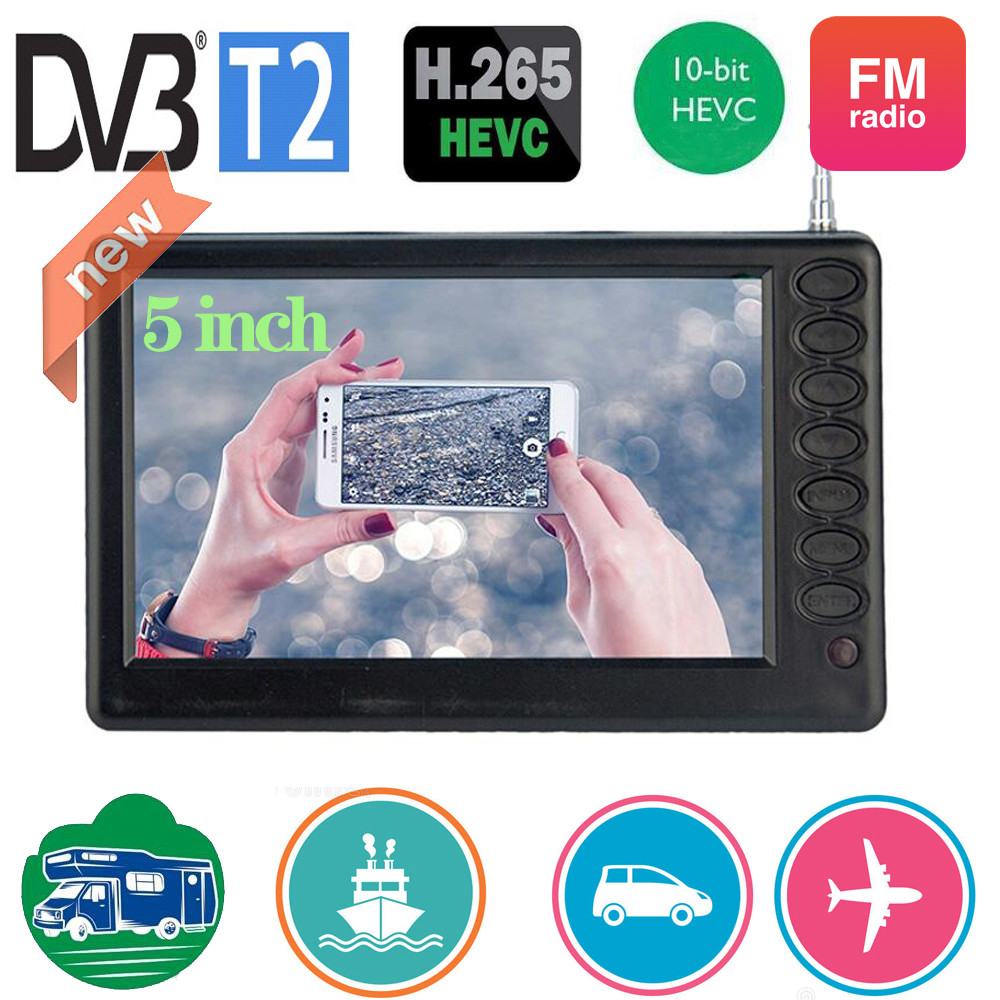 Jual LEADSTAR 5 Inch Portable Mini Digital Tv With DVB-T2 FM ATV USB Playback Built Battery ...