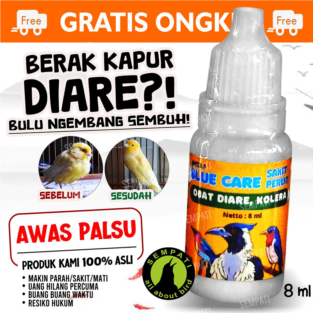 Jual SEMPATI Blue Care Obat Burung Sakit Perut Diare Kolera Obat Burung ...