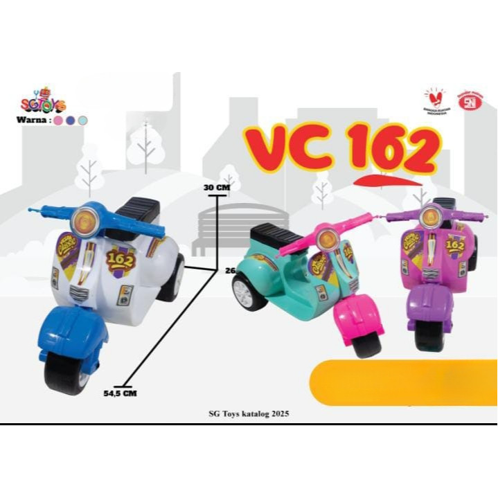 Jual SGP TOYS VC 162 Vespa Anak Mini - Vespa Cilik Dorong Klasik Roda 3 ...