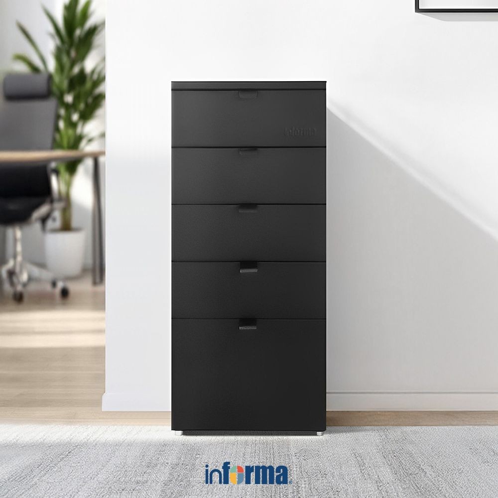 Jual Informa Norden Laci Kantor 5 Tingkat Metal - Hitam Laci Kabinet ...