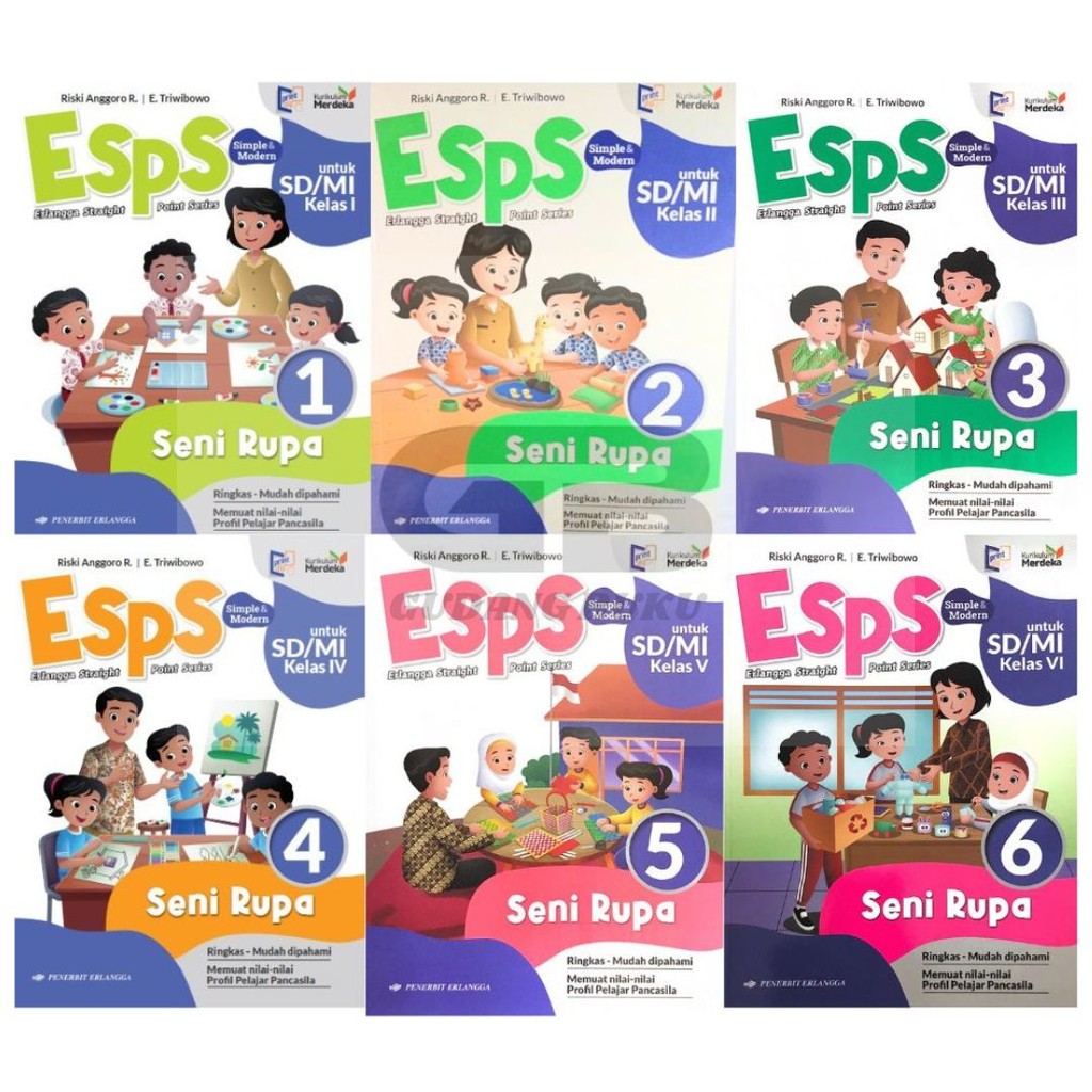 Jual Gudang Buku - Esps Seni Rupa Kurikulum Merdeka Kelas 1 2 3 4 5 6 Penerbit Erlangga buat sd ...