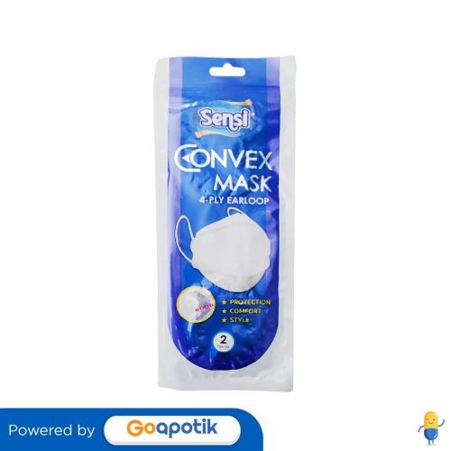Jual Sensi 4ply Convex Mask Earloop Putih Pack 2 Pcs | Shopee Indonesia