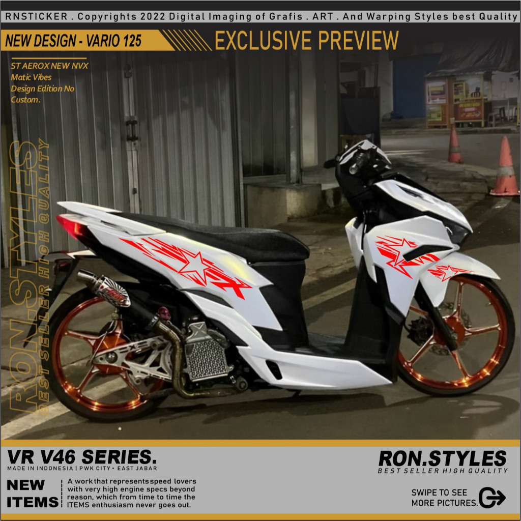 Jual Cutting Sticker Striping Variasi Vario New 125 Gen 2 Striping Vario 2023 terbaru Motif ...