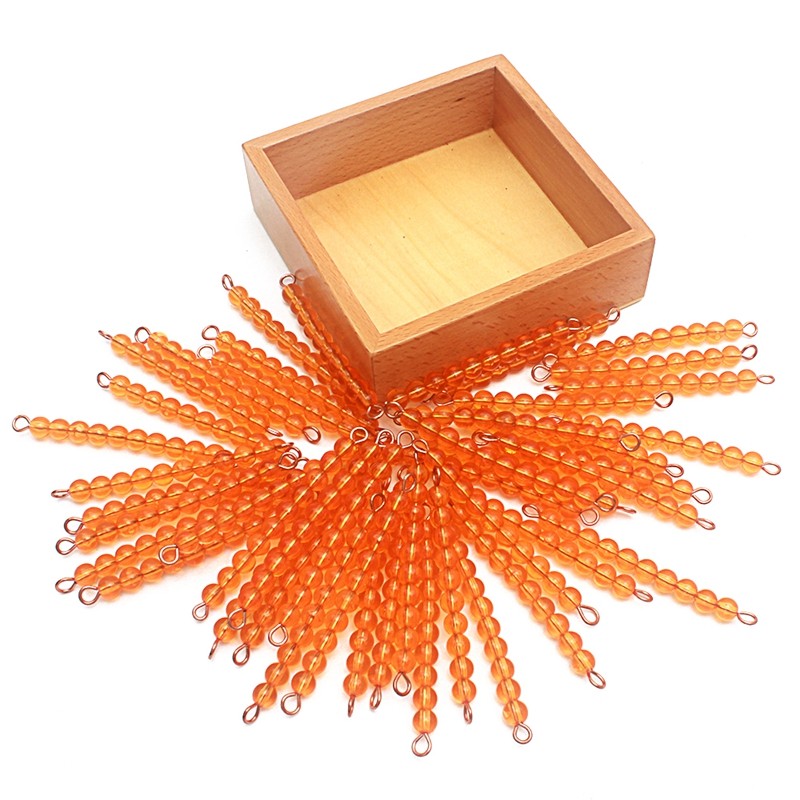 Jual Montessori Materials 45Pcs Golden Beads Decimal Number System ...