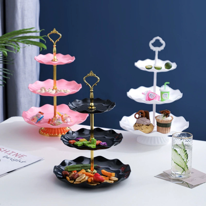 Jual Rak Kue Susun 3 Tingkat Detachable Plate Piring Sajian Kue Cupcake ...