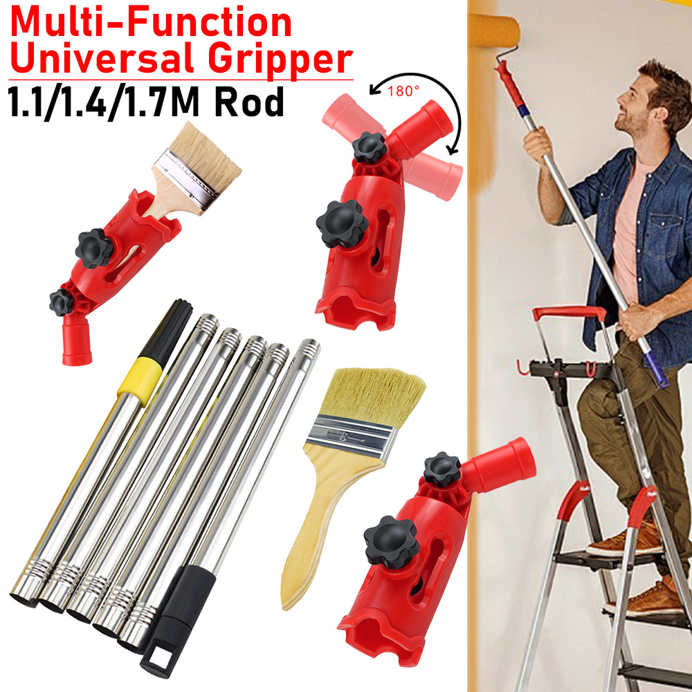 Jual Paint Brush Extender Paint Roller Extension Pole Clamping Tool ...