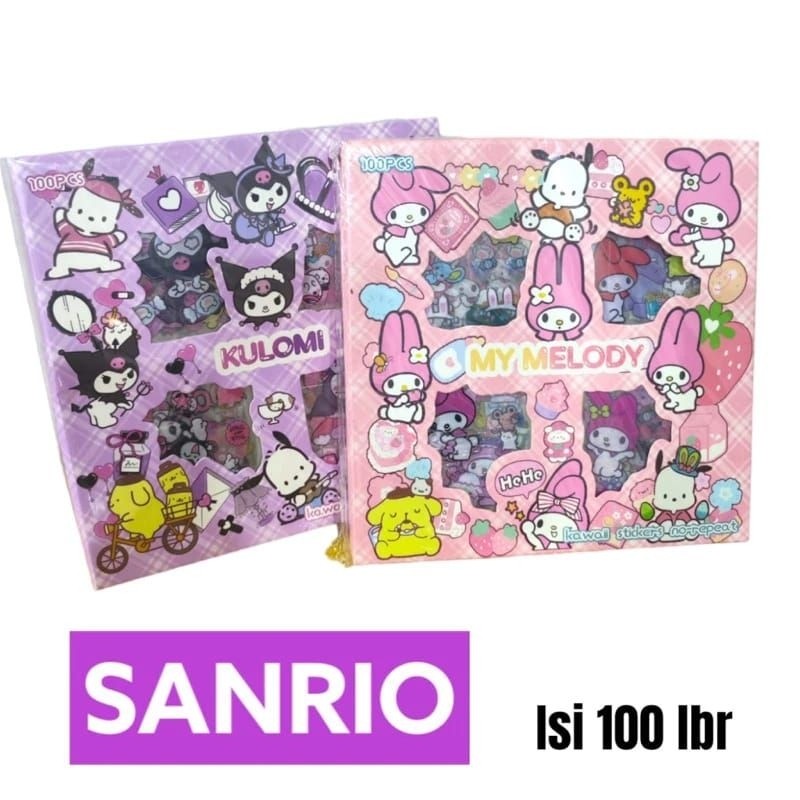 Jual Promo STICKER SANRIO 1 BOX ISI 100 / STICKER MOMO BOX ISI 100 ...