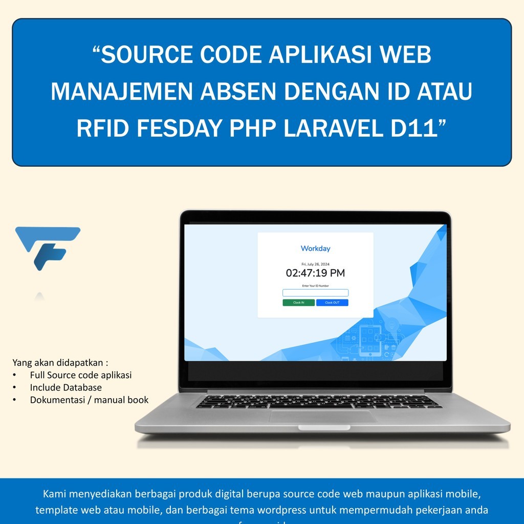 Jual SOURCE CODE APLIKASI WEB MANAJEMEN ABSEN DENGAN ID ATAU RFID FESDAY PHP LARAVEL D11 ...