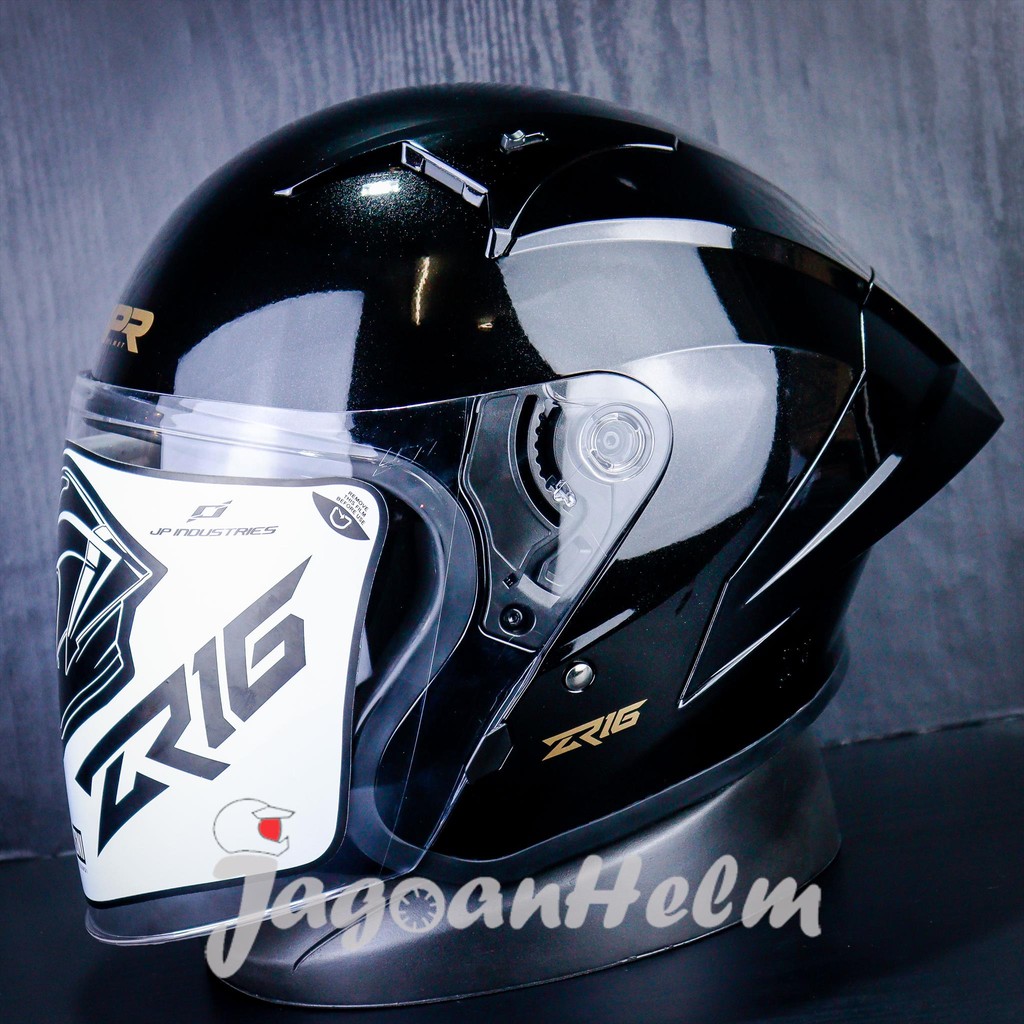 Jual JPR HELM ZR16 SOLID | BLACK METALIC | HALFACE | MICROLOCK | Shopee ...