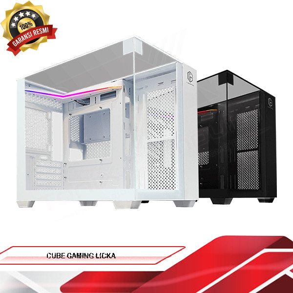 Jual CUBE GAMING LICKA BLACK / WHITE m-ATX Gaming Case | CASING GAMING ...