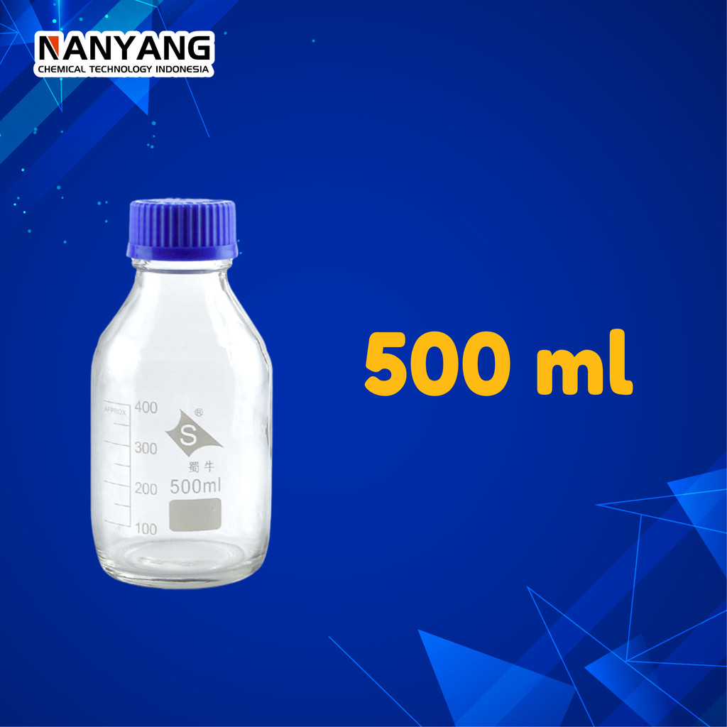 Jual Botol Reagent Kaca Tutup Biru 500ml / Glass Laboratory Bottle with ...