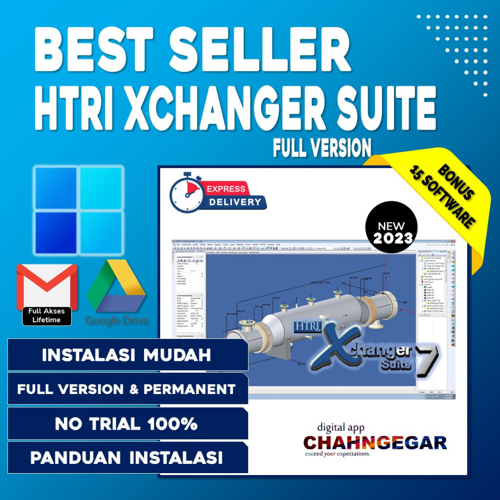 Jual Software HTRI Xchanger Suite 9 update 2023 + Examples Full Version HTRI Xchanger Suite 7 ...