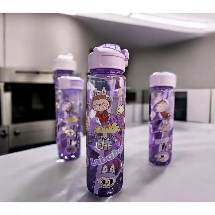 Jual BEST PROMO!!! Botol Minum Anak Anak Motif Karakter Labubu 900 Ml Viral - Labubu Ungu ...