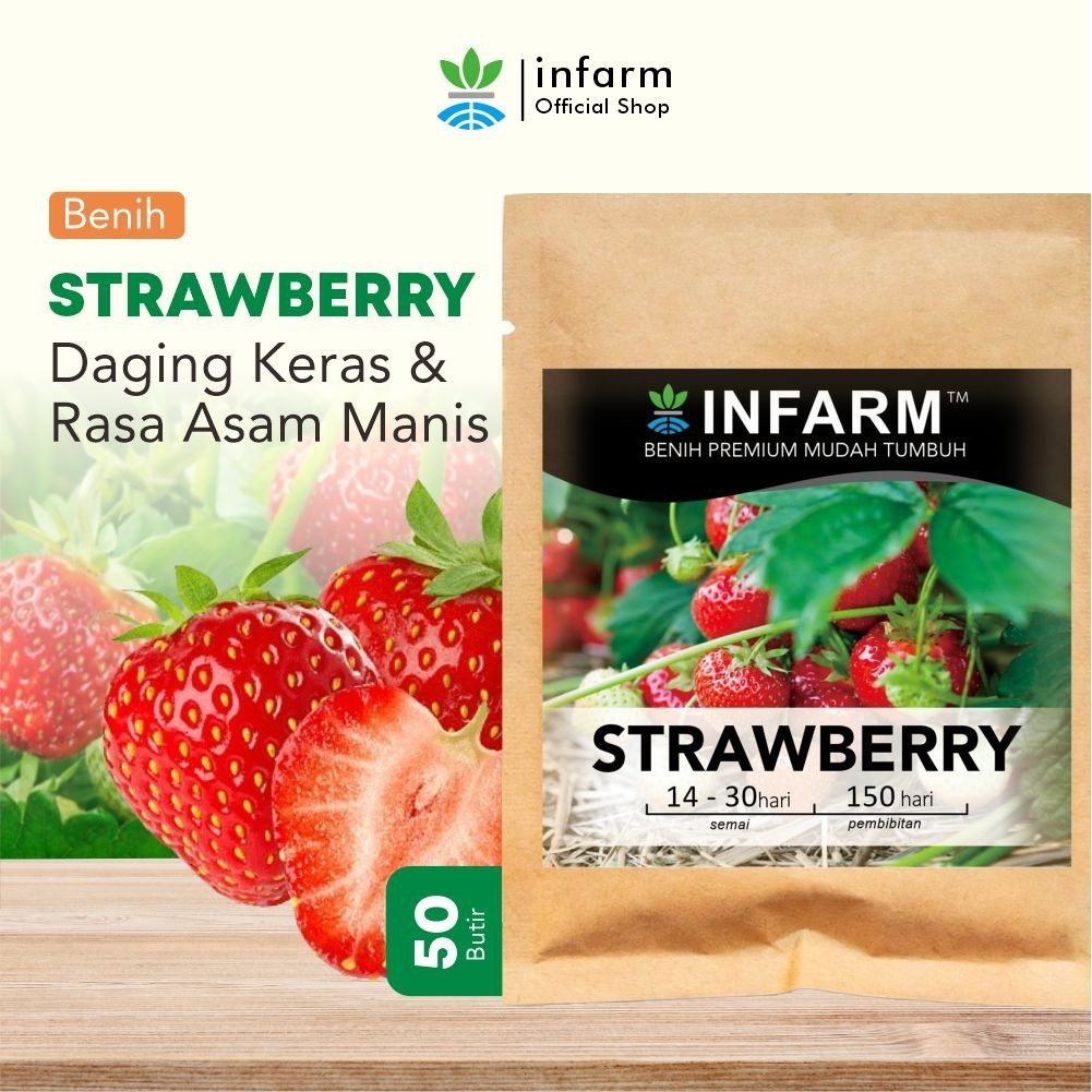 Jual INFARM - Benih Bibit Biji Super Buah Strawberry Stroberi (Red ...