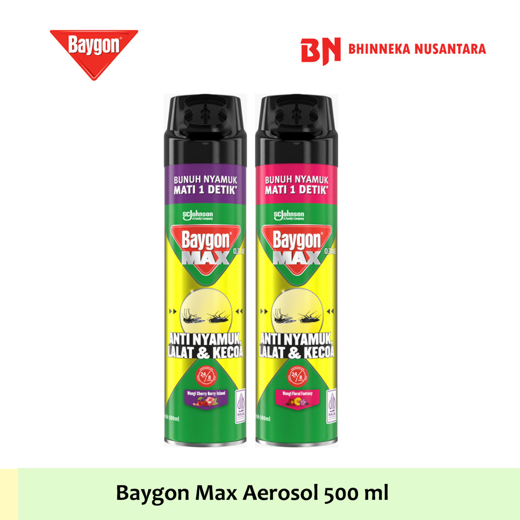 Jual Baygon Max Obat Nyamuk Aerosol 500 ml | Shopee Indonesia