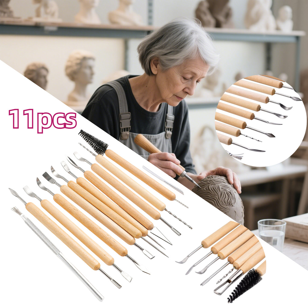 Jual Alat Pemahat Kayu 11pcs – Clay Sculpting Tools & Pottery Set Tahan ...
