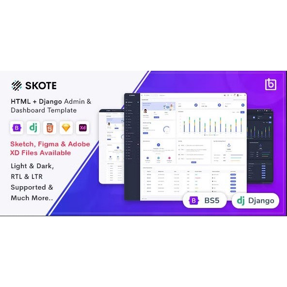 Jual Bootstrap 5 - Skote v3.3.0 | Admin Dashboard Template (HTML & Django) | Shopee Indonesia