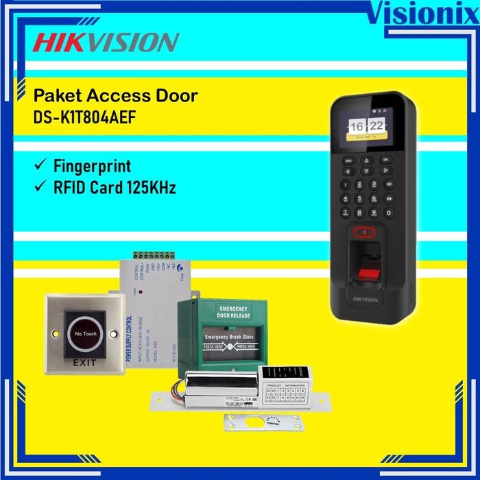 Jual Access Door Fingerprint RFID Hikvision DS-K1T804AEF - 1 Set ...