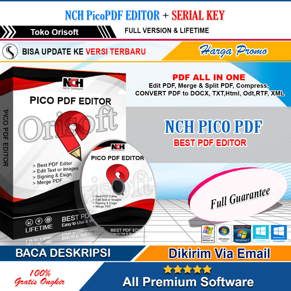 Jual NCH PDF Editor, Edit PDF, Split Merge, Compress Dan Converter PDF Lifetime | Shopee Indonesia