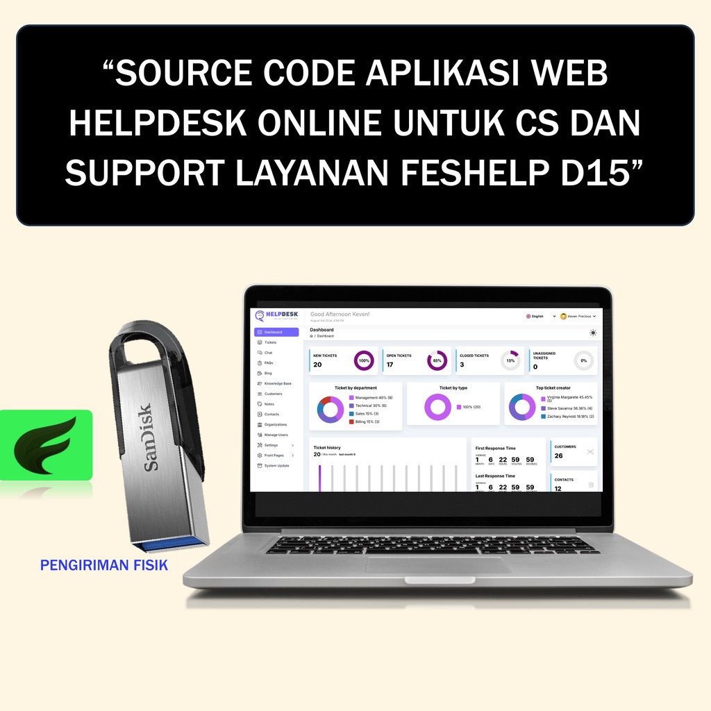Jual SOURCE CODE APLIKASI WEB HELPDESK ONLINE UNTUK CS DAN SUPPORT LAYANAN FESHELP D15 | Shopee ...