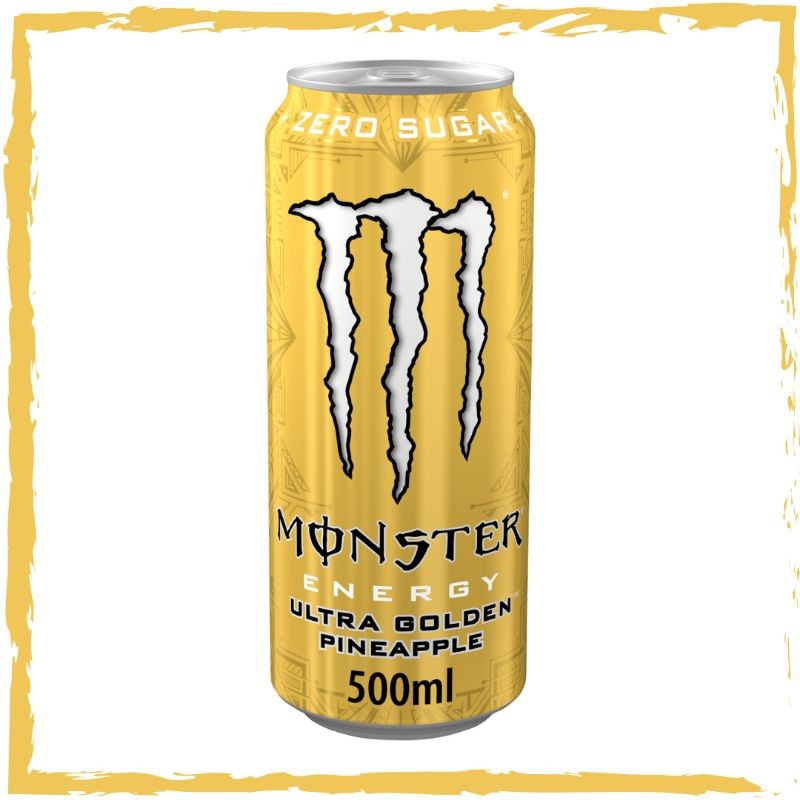 Jual Monster Energy Drink Ultra Golden Pineapple Zero Sugar 500 Ml ...