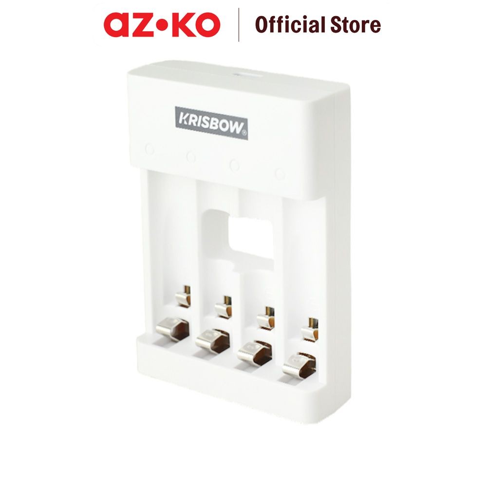 Jual AZKO Krisbow Charger Baterai 4 Slot Aa/Aaa Fast Charging Casan ...
