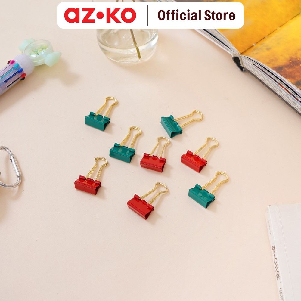 Jual AZKO Ataru Set Penjepit Binder - Merah/Hijau Binder Clip Alat Klip ...