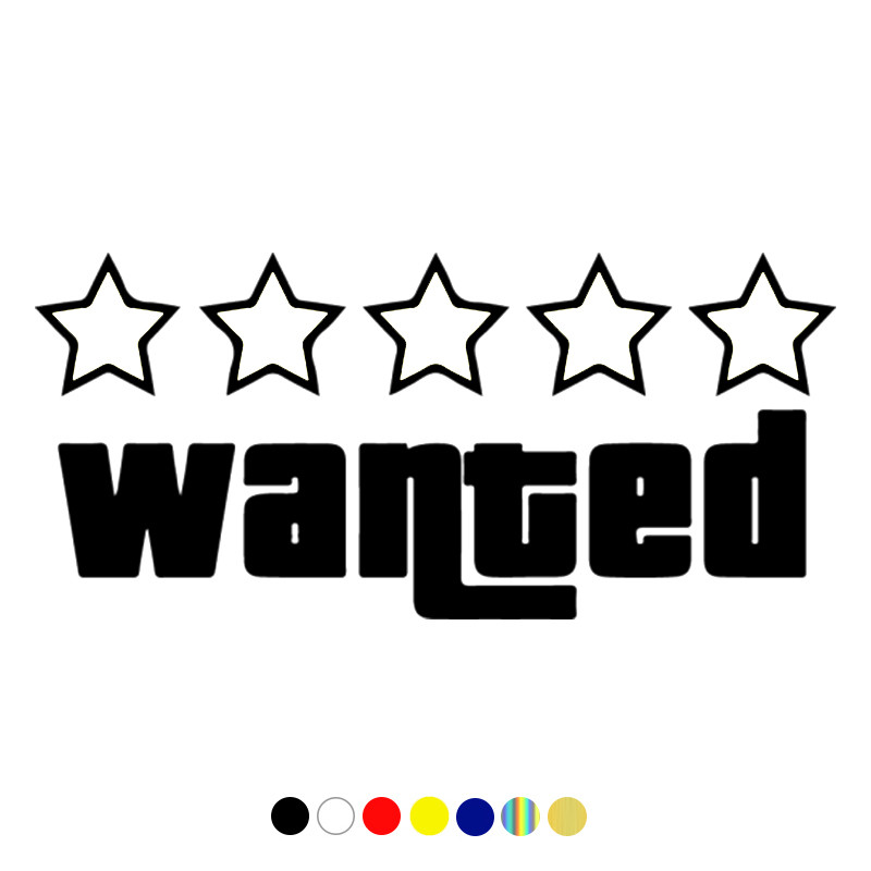 Jual CS10798# Various Sizes Vinyl Decal Wanted Car Sticker Waterproof ...