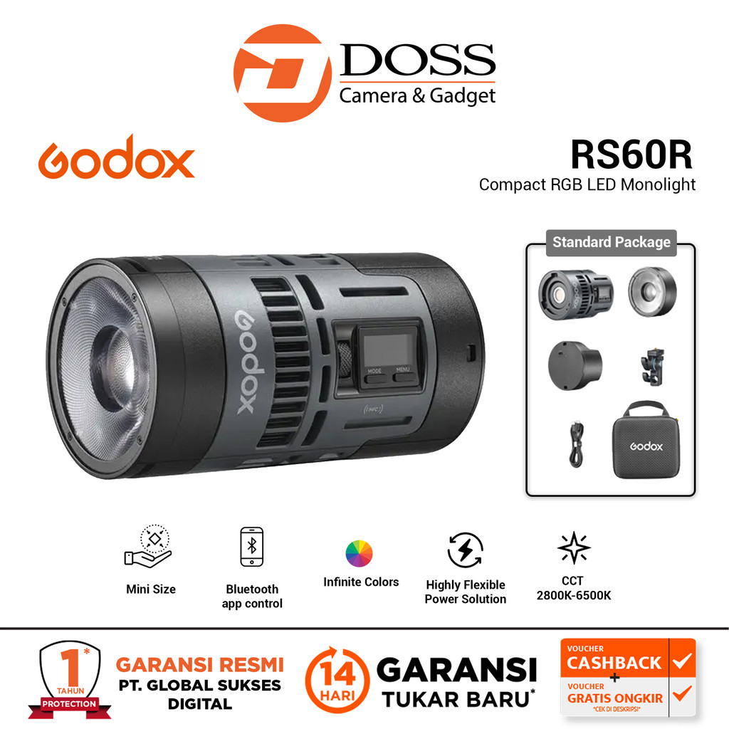 Jual Godox Litemons RS60R Compact RGB LED Monolight RS 60R Lighting | Shopee Indonesia