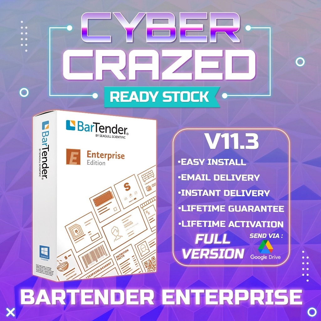 Jual BarTender Enterprise 2022 R8 11.3.216048 Full Version (Versi ...