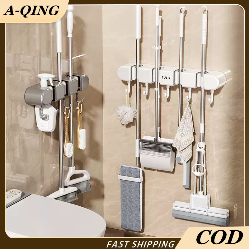 Jual 【AQING】Gantungan Sapu Dan Pel Tempat Penjepit Gantungan Sapu Dan ...