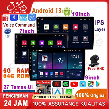 Jual [COD/With kipas pendingin] 4G+32G IPS Screen Head Unit 7/9/10 Inch Car Android 13 Navigasi ...