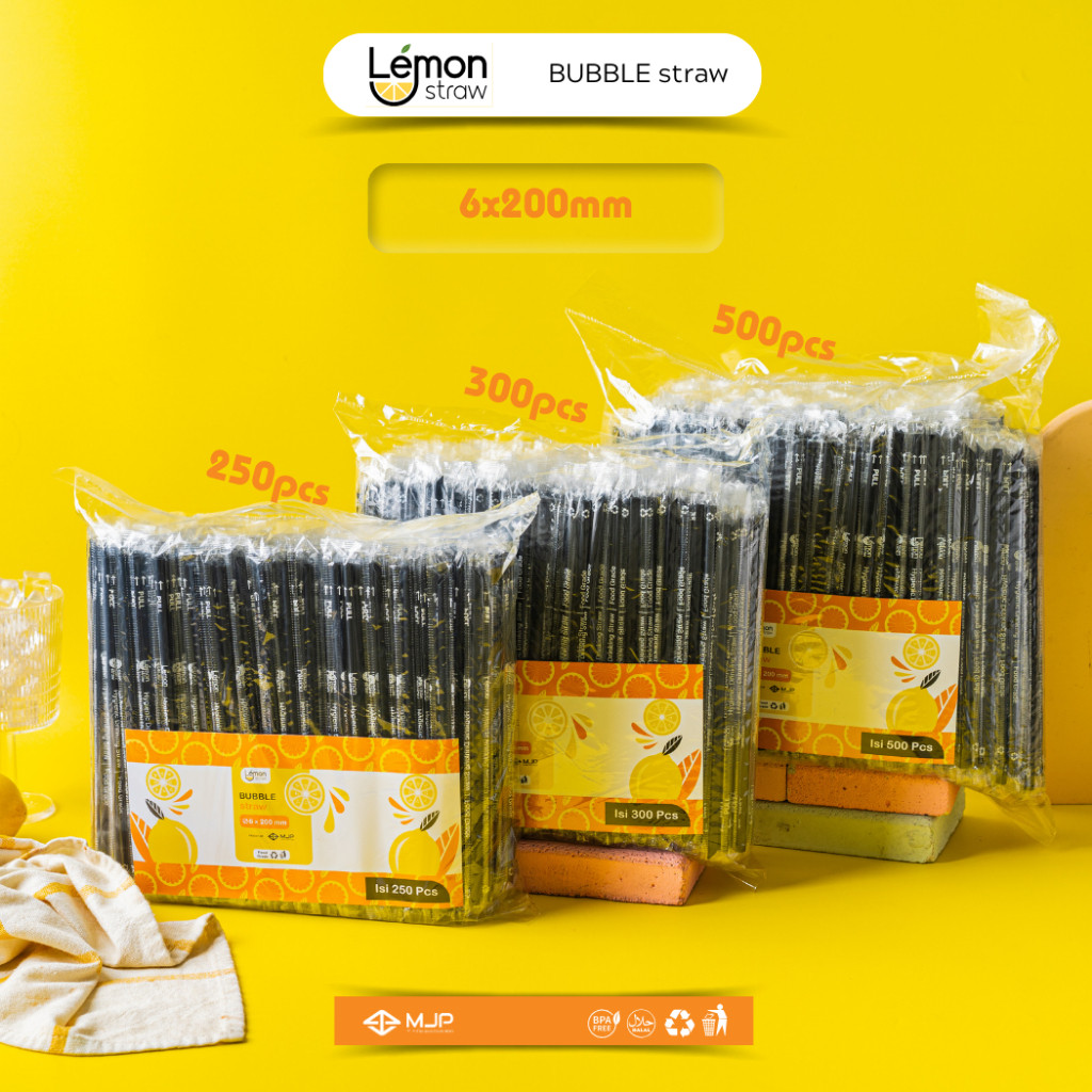 Jual Sedotan Runcing Steril Hitam 620 Bungkus Plastik Sedotan Kopi, Es ...
