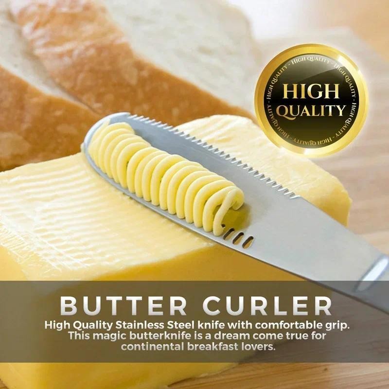 Jual Butter Knife Holes Cheese Dessert Knife 430 Stainless Steel Jam ...