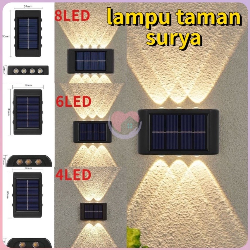Jual 【COD】4/6/8/10 Led Led Lampu Taman Tenaga Surya Lampu Lampi Dinding Outdoor Lampu Dinding ...