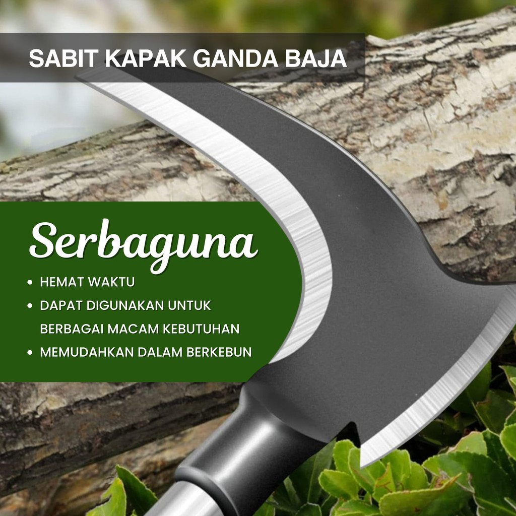 Jual Pemangkas Sabit Kapak Ganda Pemangkas rumput Arit Baja Asli Alat ...