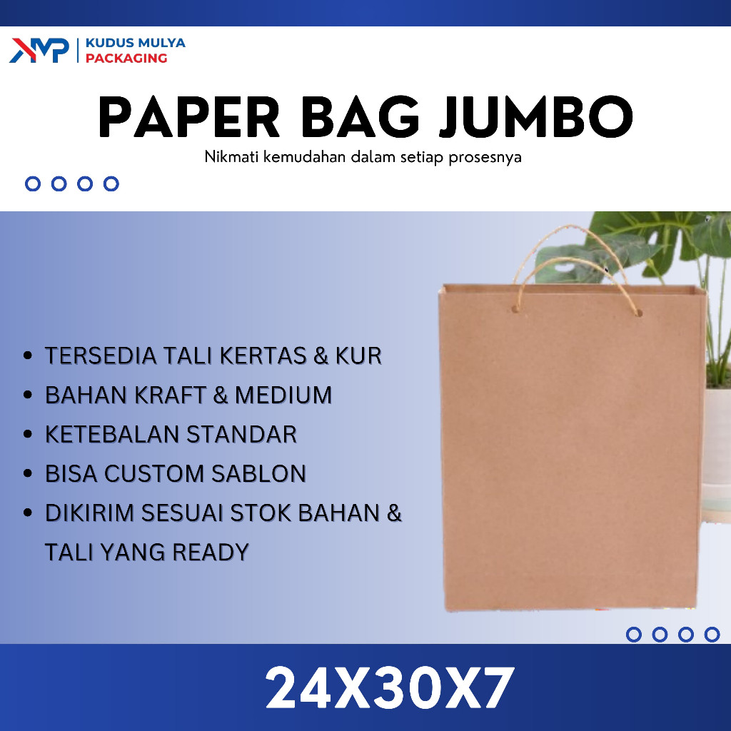 Jual PAPER BAG POLOS SEMI FOLIO/24cm X 30cm X 7cm / PAPER BAG KADO ...