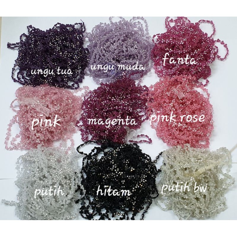 Jual ( PER METER ) Diamond/Payet Mata Tiga Mata Kilau / MATA SEMUT ...