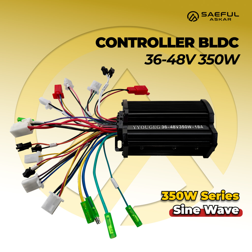 Jual Controller Sine Wave E-Bike 36V 48V 350W Sparepart Kontroler ...