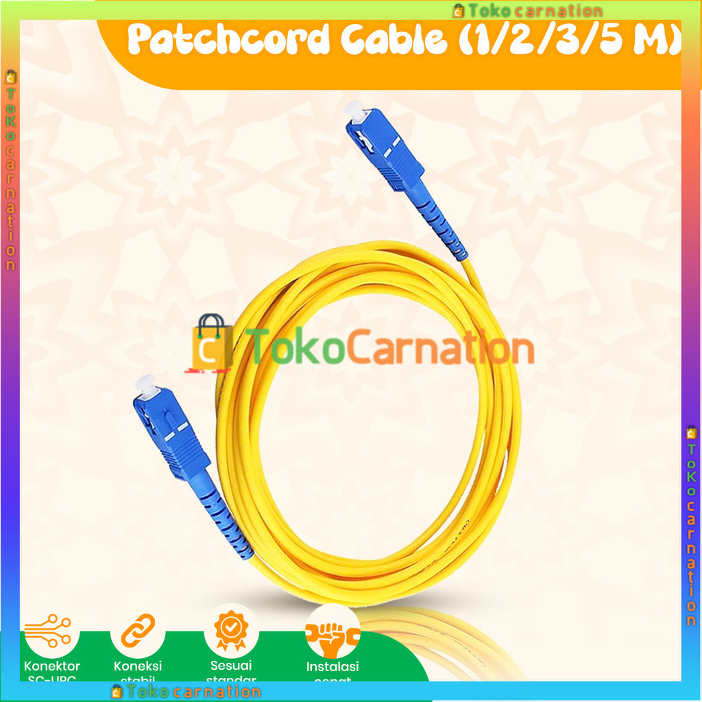 Jual [[BEST SELLER]] Kabel Fiber Optic Patch Cord Warna Kuning 1M 2M 3M ...