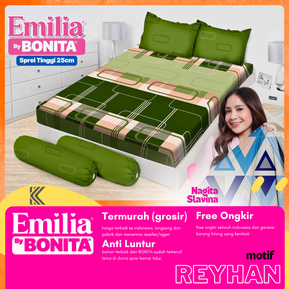 Jual Sprei Emilia Bonita Motif Reyhan King Queen 180x200 160x200 ...