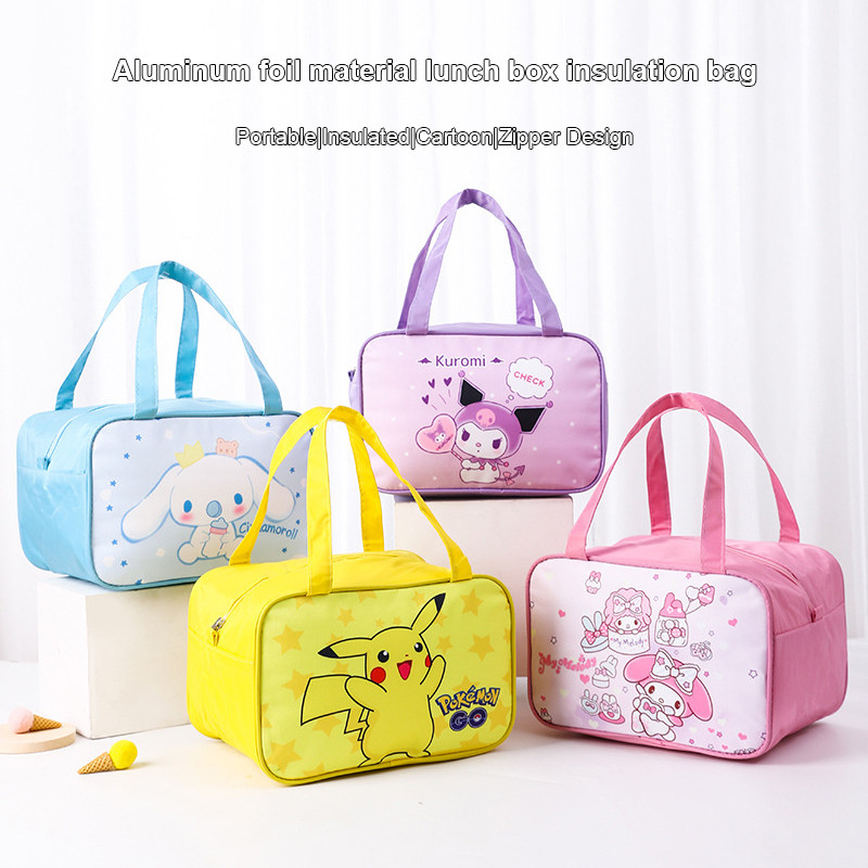 Jual Handheld Bento Bag COD Portable Lunch Box Insulation Bag Apligod ...