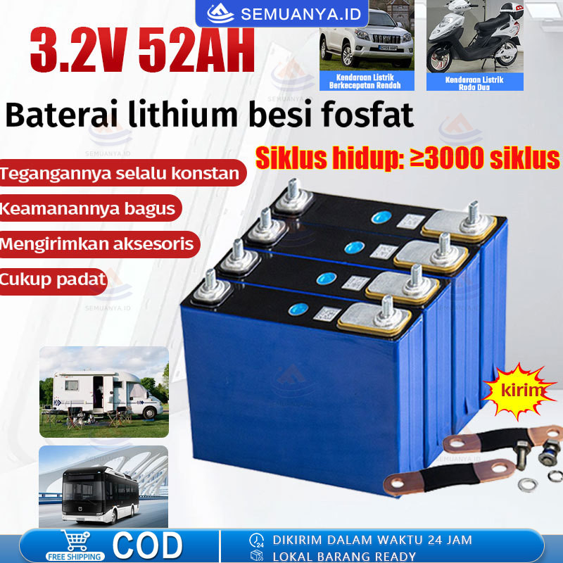 Jual Barang baru Baterai Lifepo4【 CATL 30AH/52AH Baterai】Baterai Surya Kekuatan Besar 3.2V 50ah ...