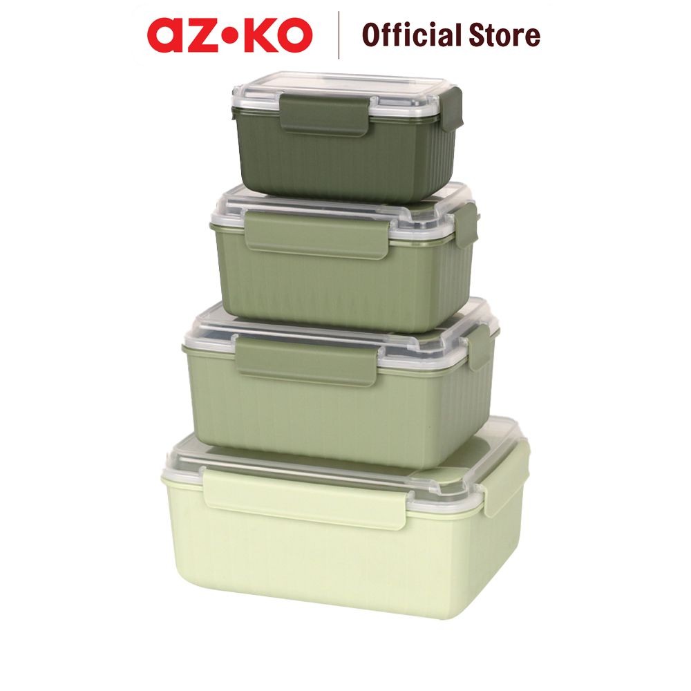 Jual AZKO Kris Set 4 Pcs Wadah Makanan Clip Lock Dengan Vent Food ...