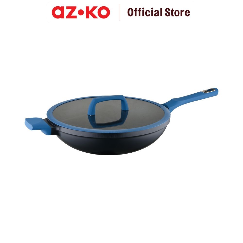 Jual AZKO Kris 32 Cm Superb Wajan Penggorengan Wok - Biru/Hitam ...