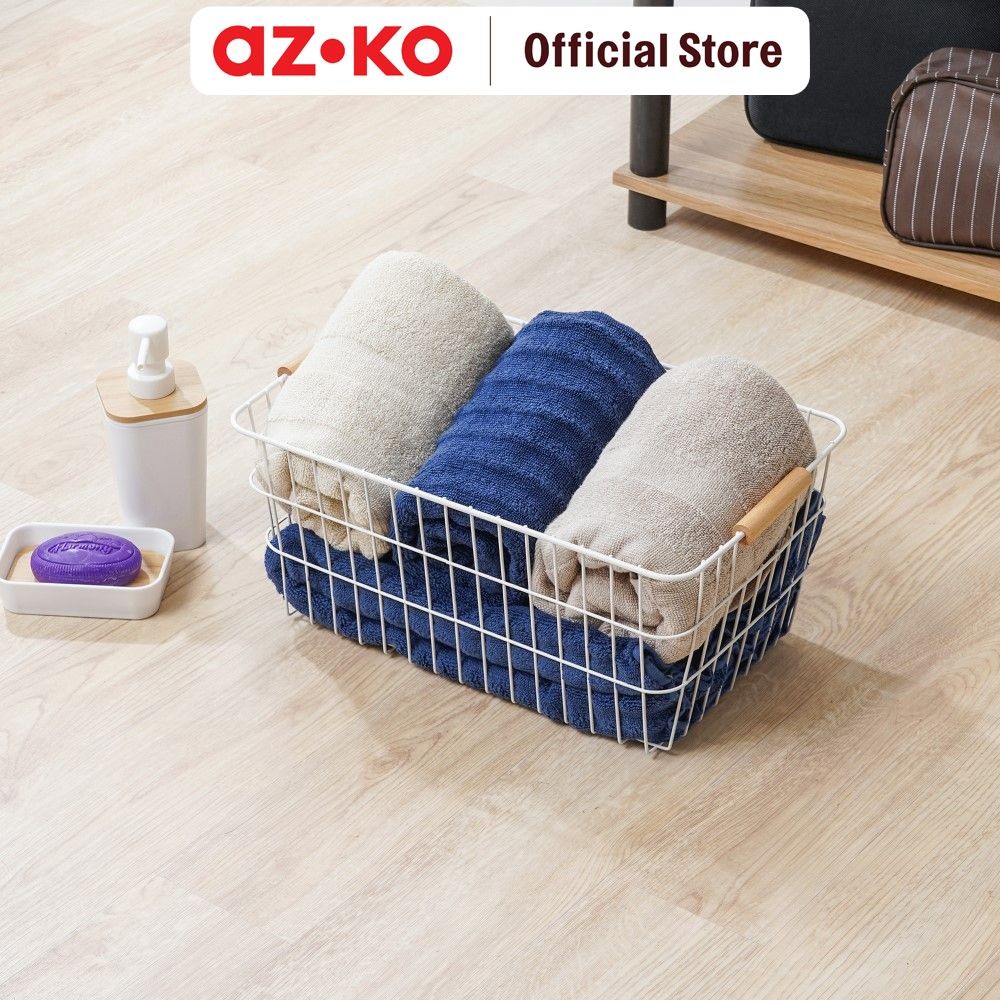 Jual AZKO Stora Keranjang Penyimpanan Handle Storage Basket Kotak ...
