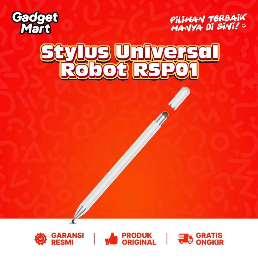 Jual ROBOT Stylus Pen RSP01 Universal 2 in 1 for Mobile and Tablet ...
