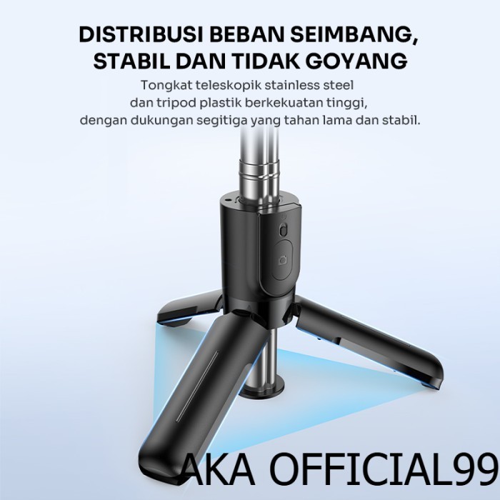 Jual ROBOT Tripod Handphone RT-S01 Rotatable 360° Black Kamera Tongsis ...