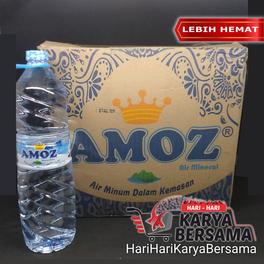 Jual MINUMAN AIR MINERAL AMOZ ISI 12 BOTOL X 1500ML - PER KARTON ...