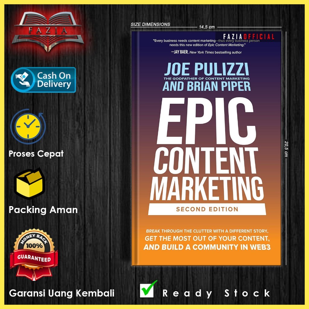 Jual Epic Content Marketing by Joe Pulizzi (English/Indonesia) | Shopee Indonesia